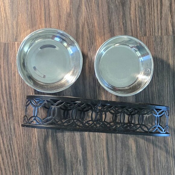 Source Unknown | Dog | Twobowl Stainless Steel Pet Feed Water Dishes In ...